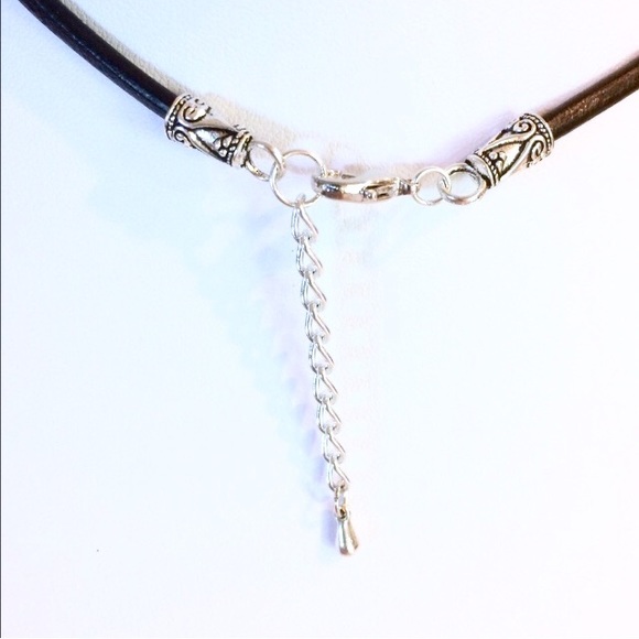 Jewelry | Celtic Cross Black Leather Choker | Poshmark